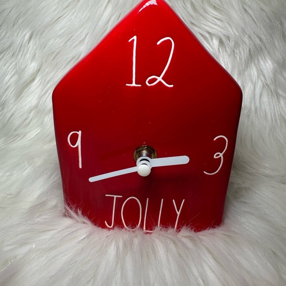 Rae Dunn | Wall Decor | Rae Dunn Jolly Red Clock | Poshmark